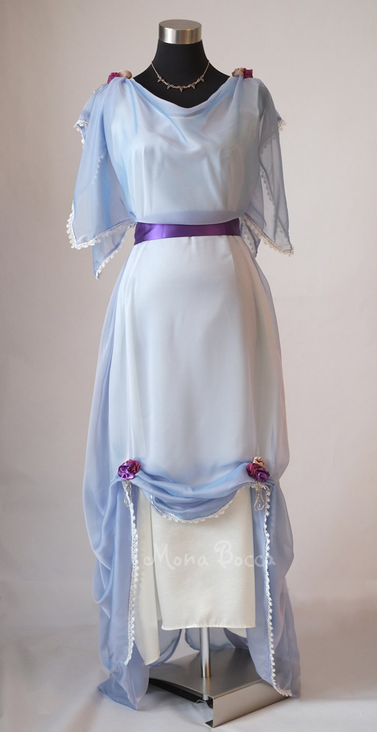 Edwardian Light Blue Evening Dress Gilded Age Downton Abbey Inspired ...