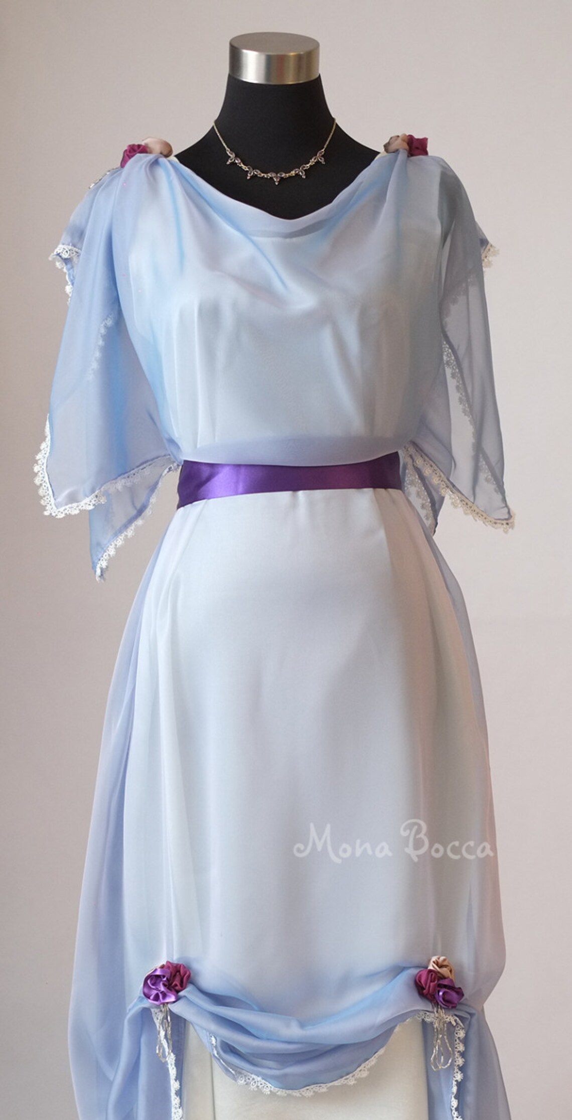 Edwardian Light Blue Evening Dress Gilded Age Downton Abbey Inspired ...