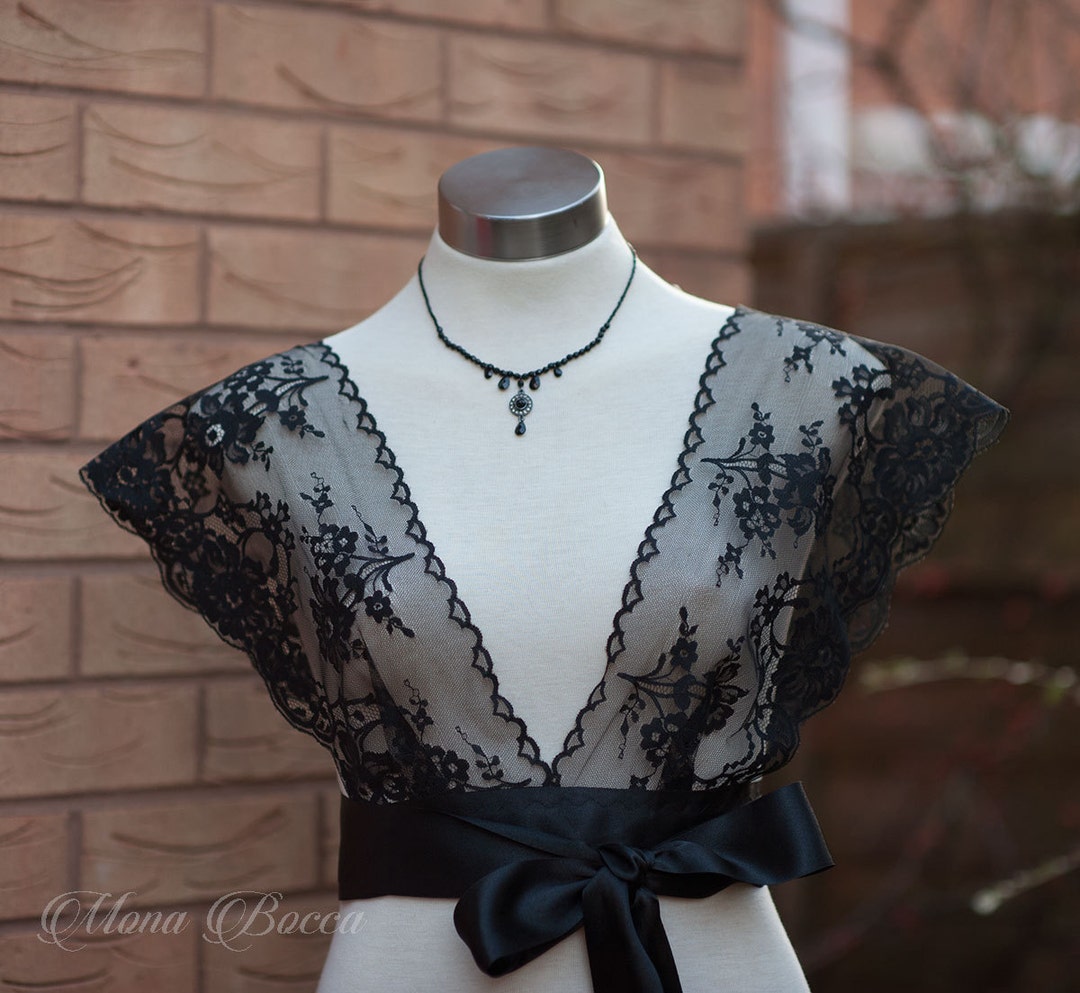 Lace Wrap, Lace Bolero, Lace Top, Lace Cover, Black Lace Wrap, Cover Up ...