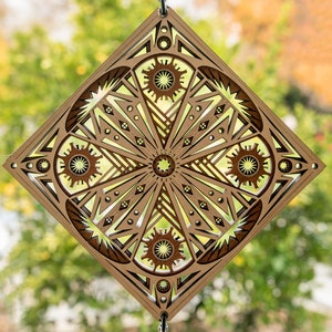 Dwarven Crest Mandala Suncatcher 7 Layer, Double Sided, Lasercut ...