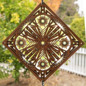 Dwarven Crest Mandala Suncatcher 7 Layer, Double Sided, Lasercut ...