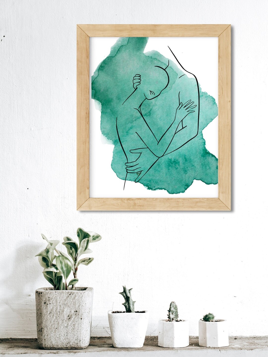 Green Entwined Body Outline, Printable - Etsy