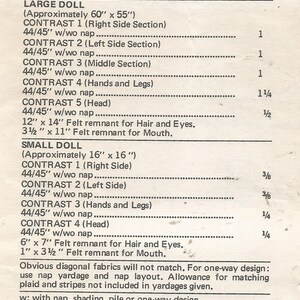 3460 Butterick Sewing Pattern UNCUT Stuffed Dolls Small Large Vintage ...