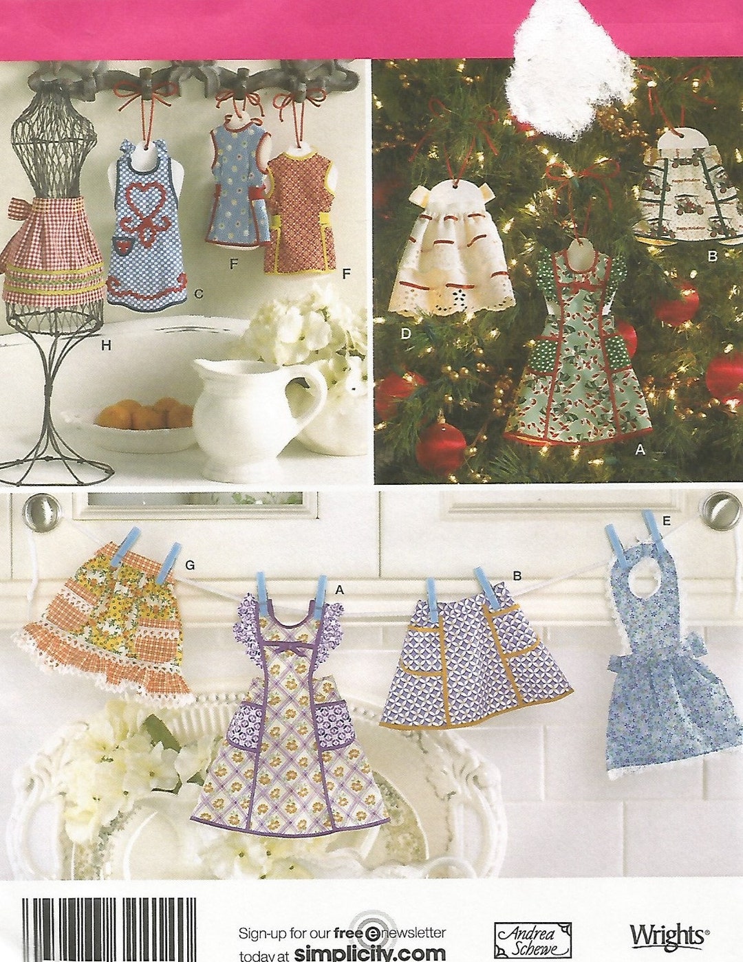2748 Simplicity Sewing Pattern Apron Ornaments Christmas Country ...