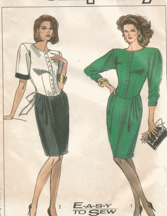 8732 Simplicity Sewing Pattern Dress Pleated Skirt Size 8 10 - Etsy