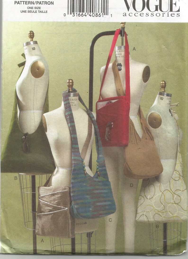 8274 Vogue Sewing Pattern Handbags Shoulder Bags Purses - Etsy