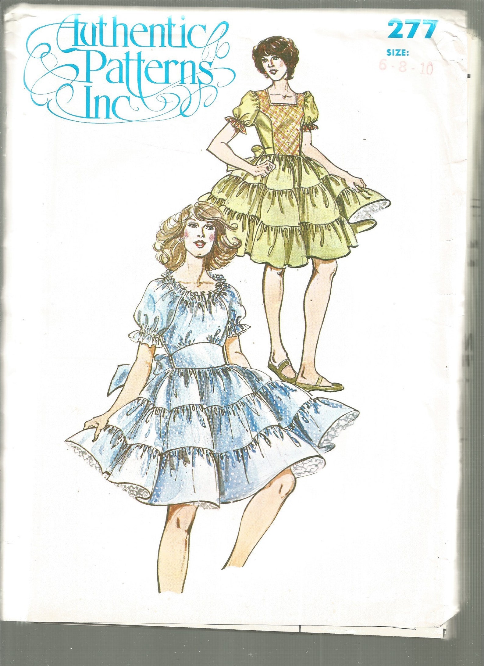 277 Sewing Pattern UNCUT Ladies Square Dancing Dress Full 3 Tier Skirt ...