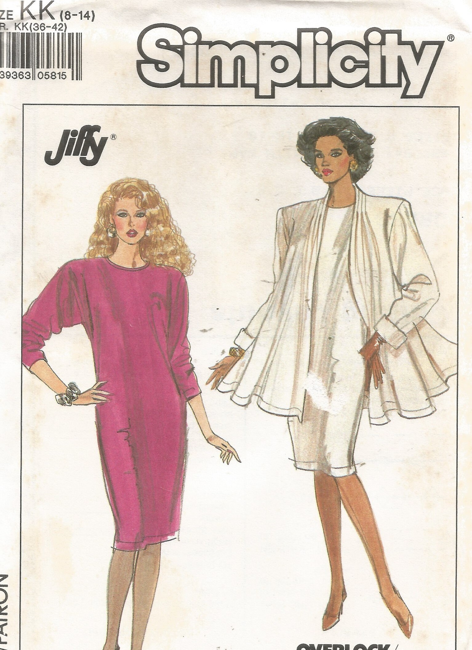 8731 Simplicity Sewing Pattern UNCUT Semi Fitted Dress Unlined Jacket ...