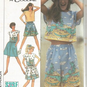 8605 Simplicity Sewing Pattern UNCUT Pullover Top Pants Skirt Size ...