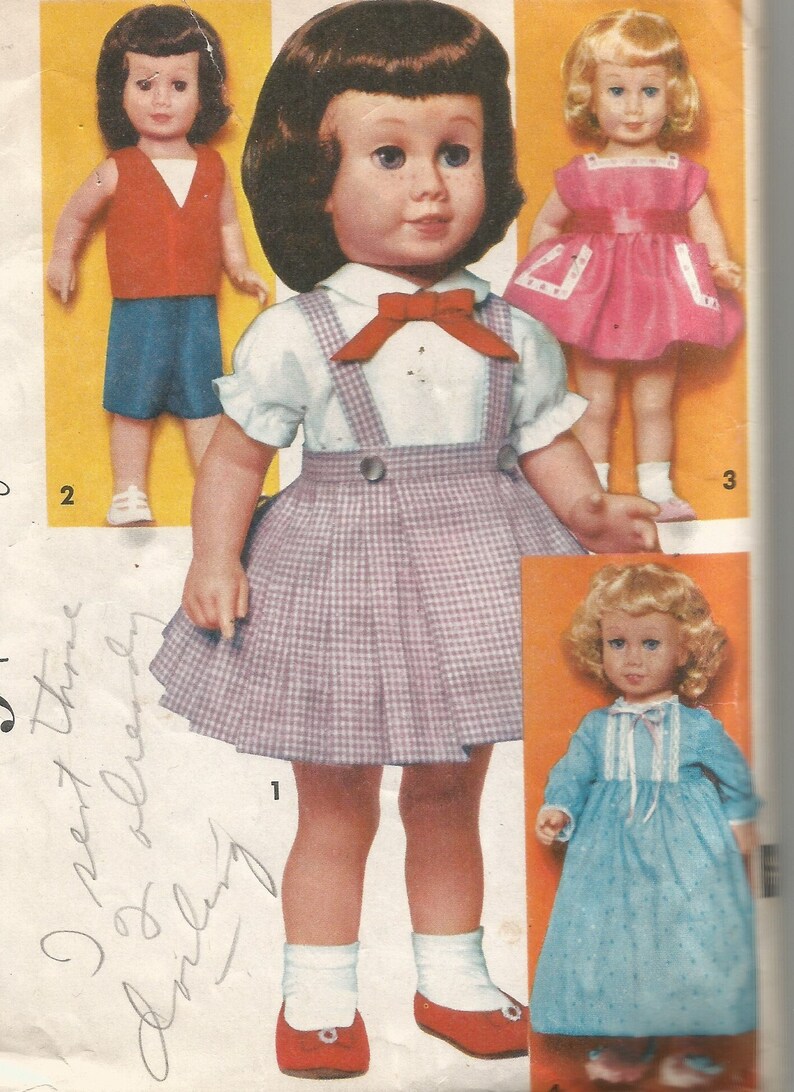 2897 Advance Sewing Pattern Chatty Cathy Doll Dress Pleated Skirt ...