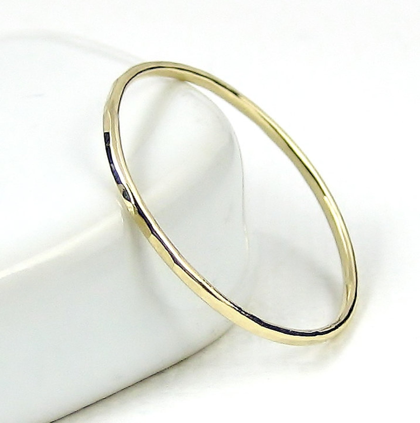 Thin Gold Ring, Thin Wedding Band, Skinny Gold Stacking Ring, Thin 9K ...