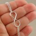 Large Infinity Anklet, Double Chain Infinity Anklet, Sterling Silver Anklet 925, Figure of Eight ...