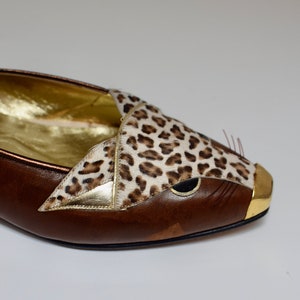 Enzo Di Roma Leopard Flats/ Whimsical Low Heeled Animal Print | Etsy