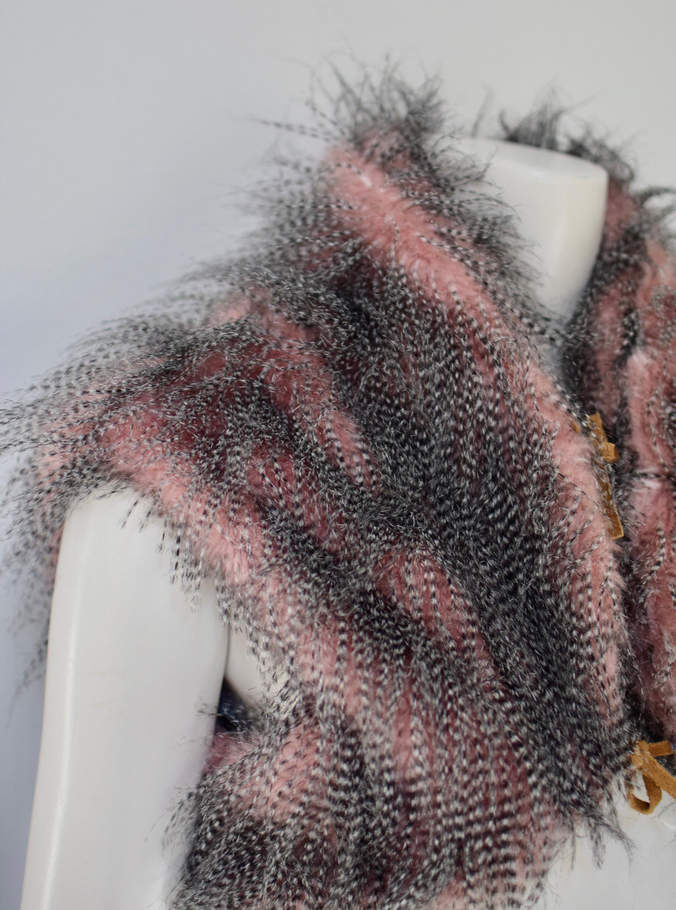 Pink Faux Fur Shrug/ 90s Club Kid Rave Vest/ Necessary | Etsy