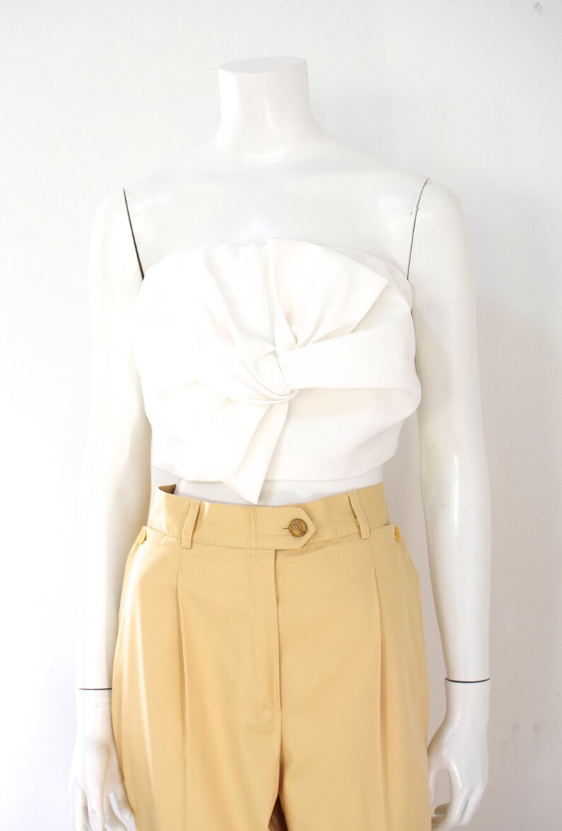 Escada Modern High Waisted Pants/ Designer Cotton Pants/ | Etsy