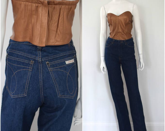 Iconic Calvin Klein 80s Jeans/ High Waisted Straight Leg Denim/ Dark ...
