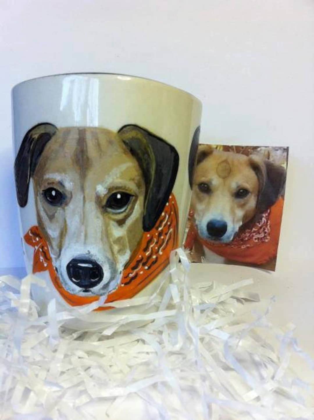 Dog mug, Dog coffee cup, dog portrait, Custom Painted Dog Coffee Dog ...