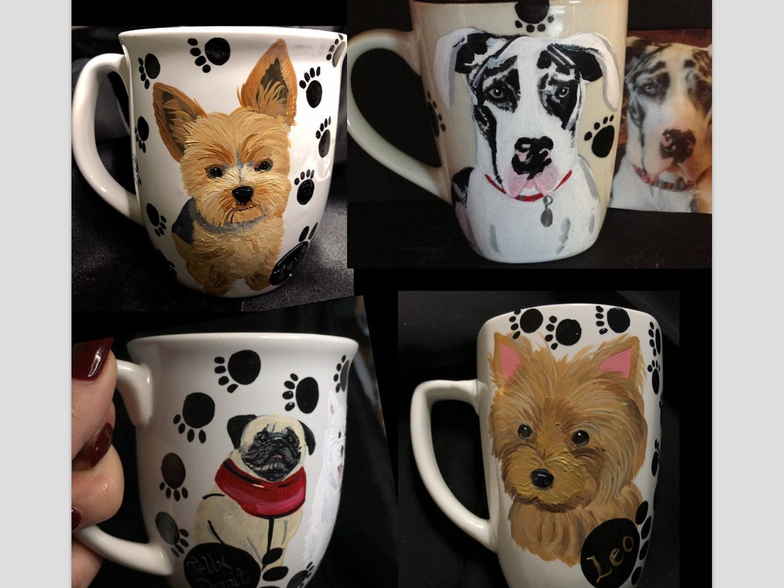 Dog Coffee Mug, Custom Painted Dog Cup Dog Coffee, Dog Cup, - Etsy
