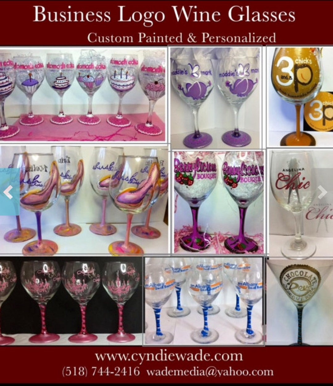 Custom Painted Business Brand Logo Wine Glass Beer Glass - Etsy