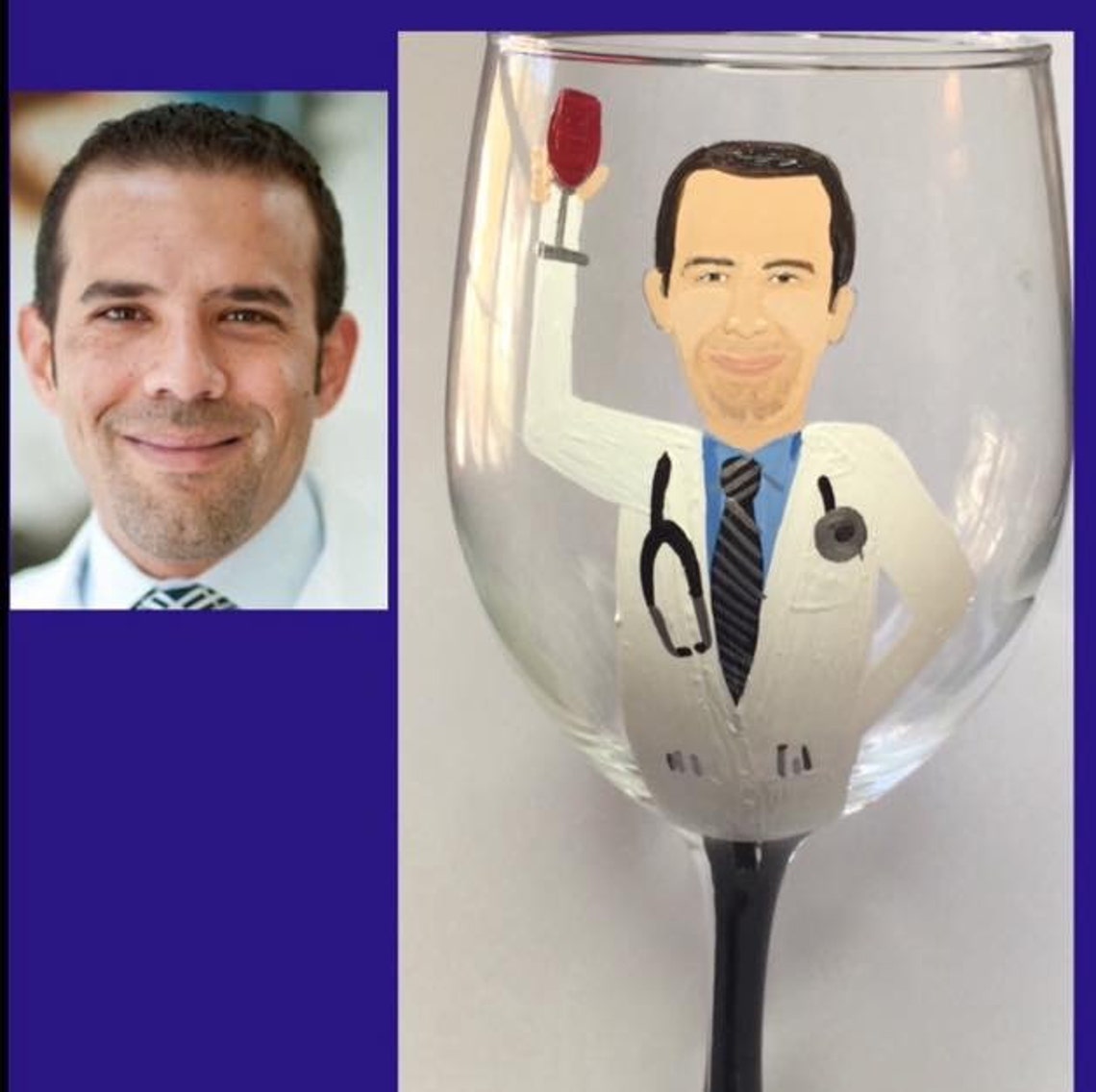 Doctor Wine Glass, Dr Wine Glass, Custom Painted Dr Wine Glass - Etsy