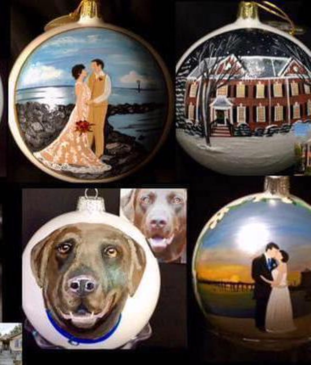 Custom Painted Ornament From Your Photo, Painted Ornament, Custom ...
