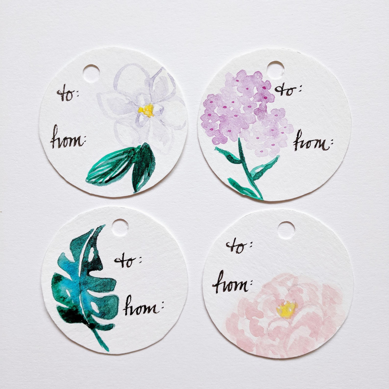 Floral Gift Tags HAND PAINTED Spring Gift Tags Set of 8 - Etsy