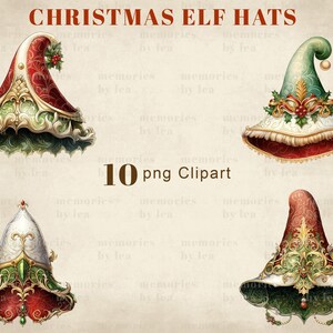 Christmas Elf Hats Clipart, Christmas Hat PNG Clip Art, Elf Graphics ...