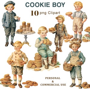 Cookie Boy Clipart, Boy With Cookies PNG Clipart, Baking, Pastry Boy ...