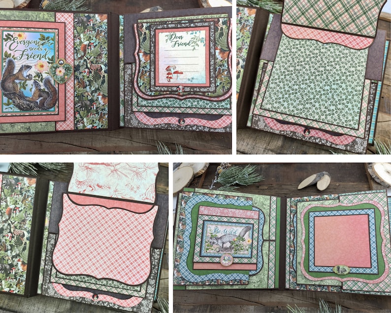 PDF TUTORIAL With Printable Mini Album /scrapbook Templates / - Etsy