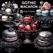 Gothic Macaron Clipart, French Macaron Vintage Style PNG Clipart ...