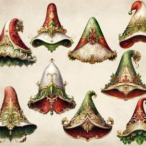Christmas Elf Hats Clipart, Christmas Hat PNG Clip Art, Elf Graphics ...
