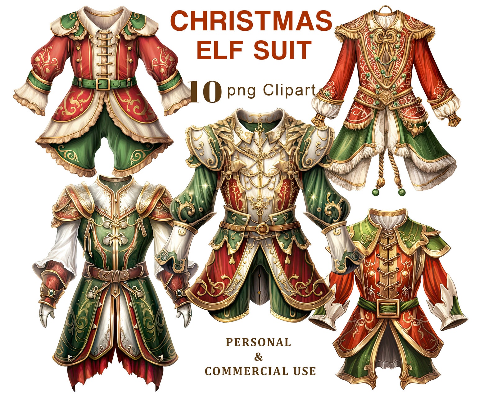 Christmas Elf Suit, Christmas Elf Outfit PNG Clip Art, Christmas Elf ...