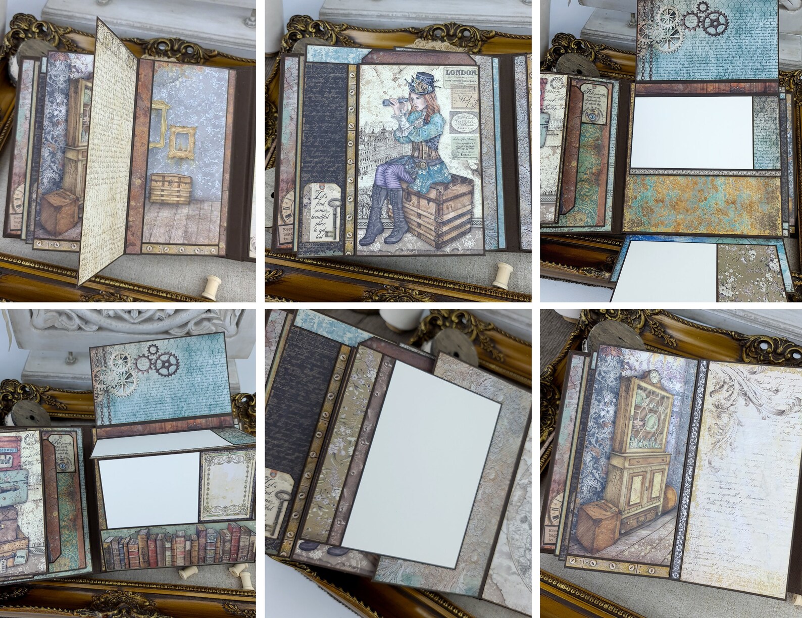 PDF TUTORIAL / Lady Vagabond Mini Album Tutorial / Scrapbook Tutorial ...