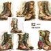 Vintage Watercolor Boots Clipart, High Button Boots JPG Graphics for ...