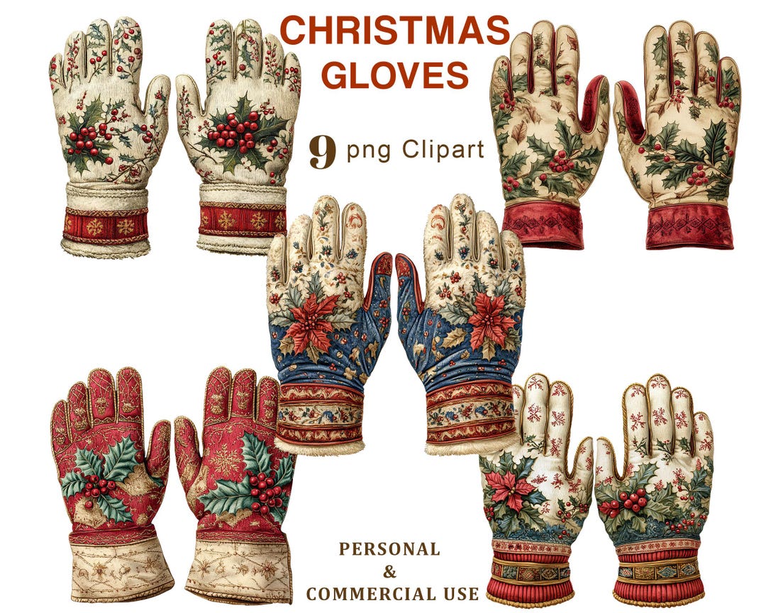 Christmas Gloves Clipart, Christmas Mittens PNG Clipart, Winter ...