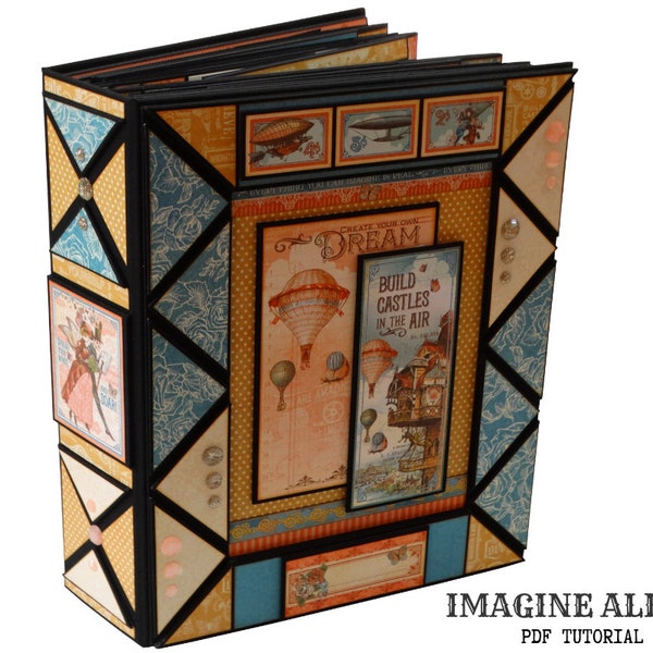 Mini-album and Wagon Tutorial, Graphic 45 Come One Come All. PDF With ...