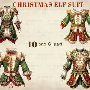 Christmas Elf Suit, Christmas Elf Outfit PNG Clip Art, Christmas Elf ...