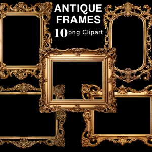 Antique Frames Clipart, Vintage Ornate Frames PNG Clip Art, Victorian ...