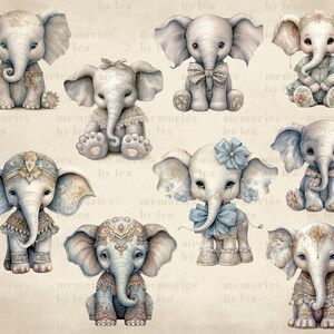 Boho Baby Elephant Clipart, Elephant Baby Toy PNG Clipart, Toy, Animal ...