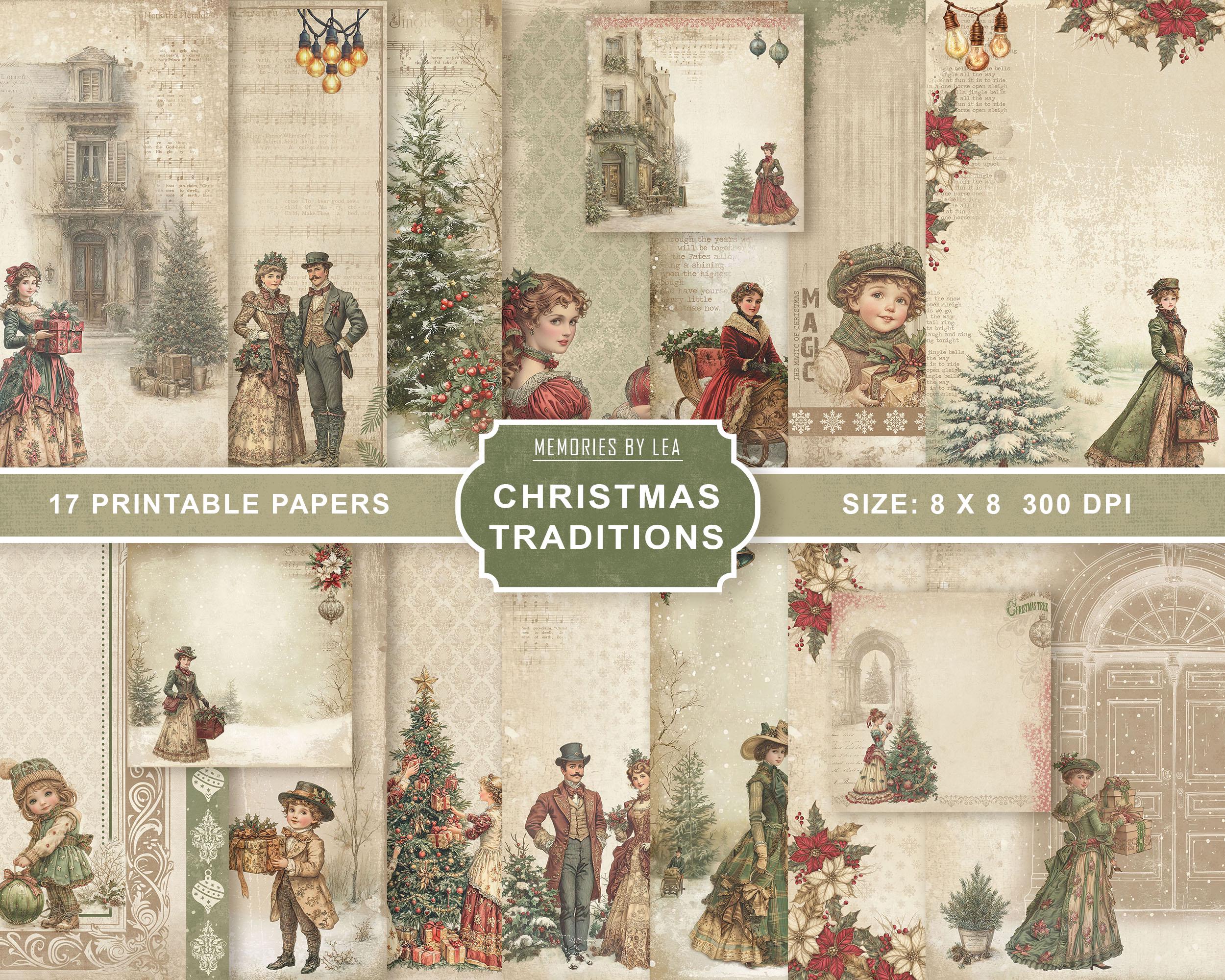 Christmas Traditions Paper Pack: Victorian-inspired Scrapbooking ...
