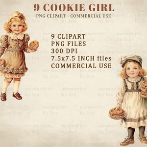 Cookie Girl Clipart, Girl With Cookies PNG Clipart, Baking, Pastry Girl ...