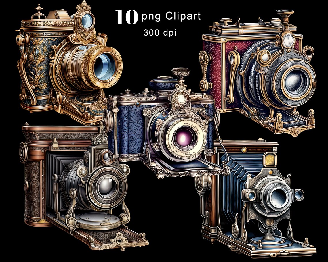 Vintage Camera PNG Clipart, Retro Photography Graphics (digital ...