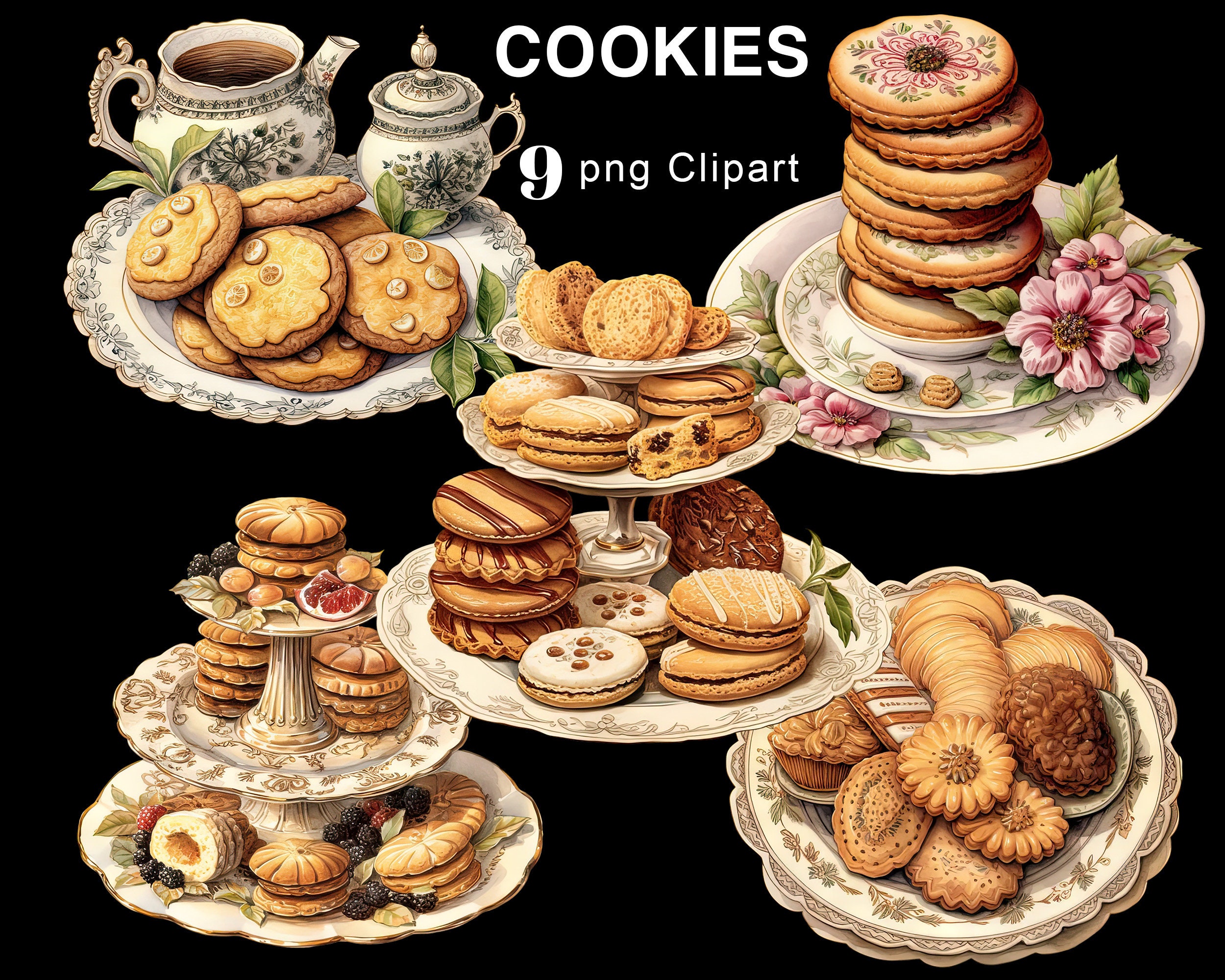 Cookies Clipart, Chocolate Cookie PNG Clipart, Biscuits, Baking ...