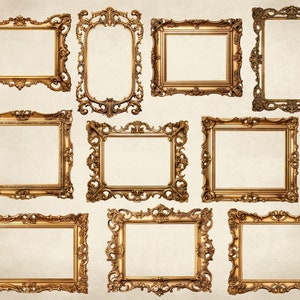 Antique Frames Clipart, Vintage Ornate Frames PNG Clip Art, Victorian ...