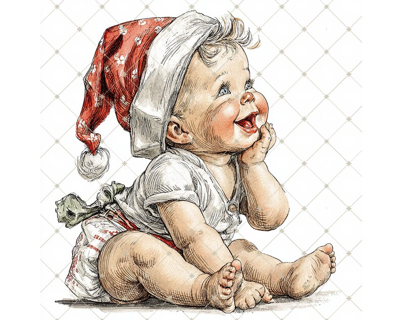 Santa Baby Clipart: Christmas Holiday Graphics (digital Download) - Etsy