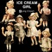 Vintage Ice Cream Girl Clipart, Girl Eat Ice Cream PNG Clipart, Summer ...