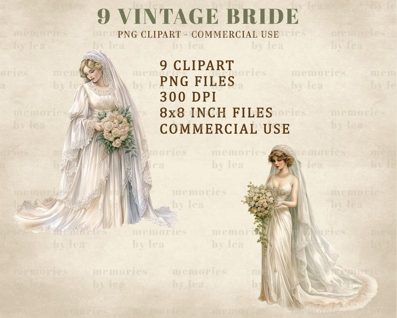 Bride, Vintage Clipart, PNG Wedding Clipart, Junk Journal, Scrapbooking ...