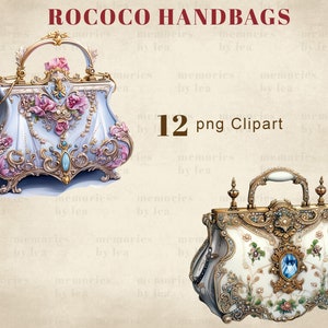 Vintage Rococo Handbags Clipart, Antique Handbag PNG Clipart, Vintage ...