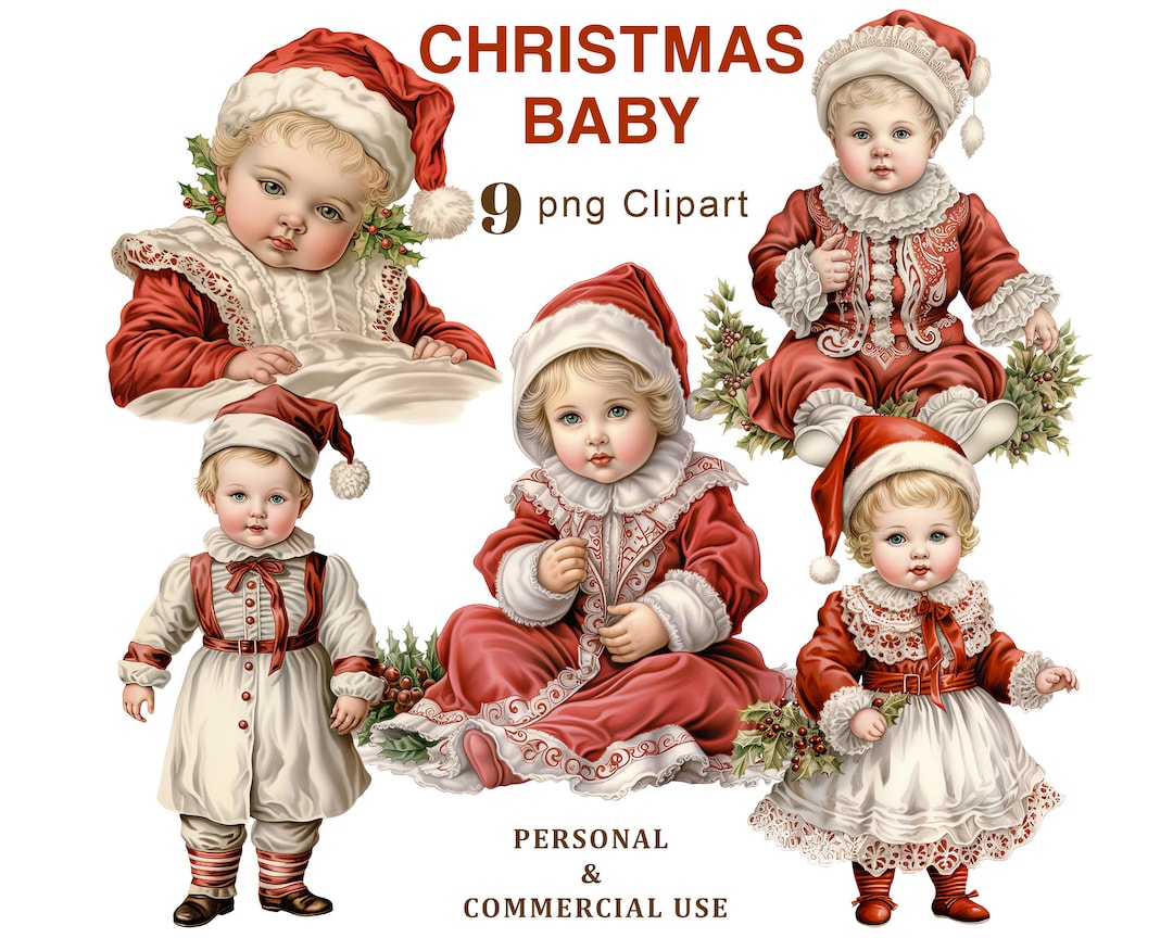 Christmas Baby Clipart, Nursery, Baby Shower PNG Clipart, Newborn Baby ...
