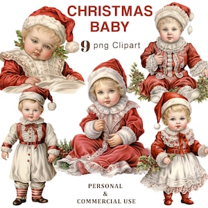 Christmas Baby Clipart, Nursery, Baby Shower PNG Clipart, Newborn Baby ...